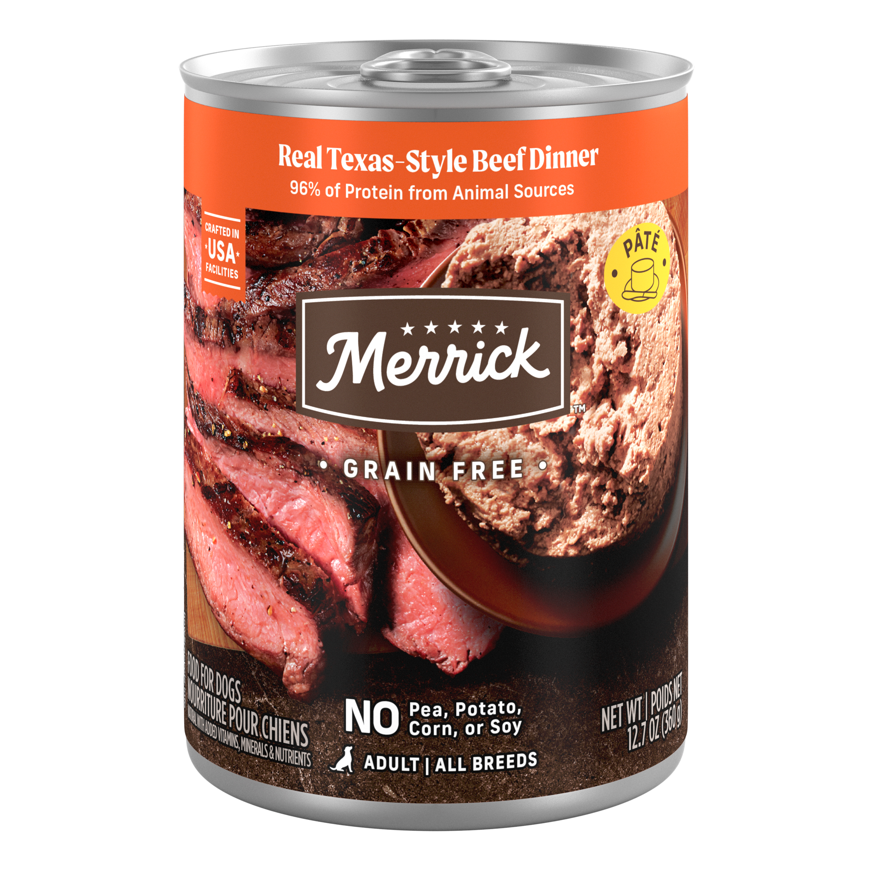 Real Texas Beef Grain Free Wet Dog Food | Merrick Pet Care