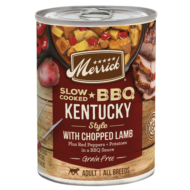 Slow-Cooked BBQ Chopped Lamb Wet Dog Food | Merrick Pet Care Slow-Cooked BBQ Chopped Lamb Wet Dog Food | Merrick Pet Care